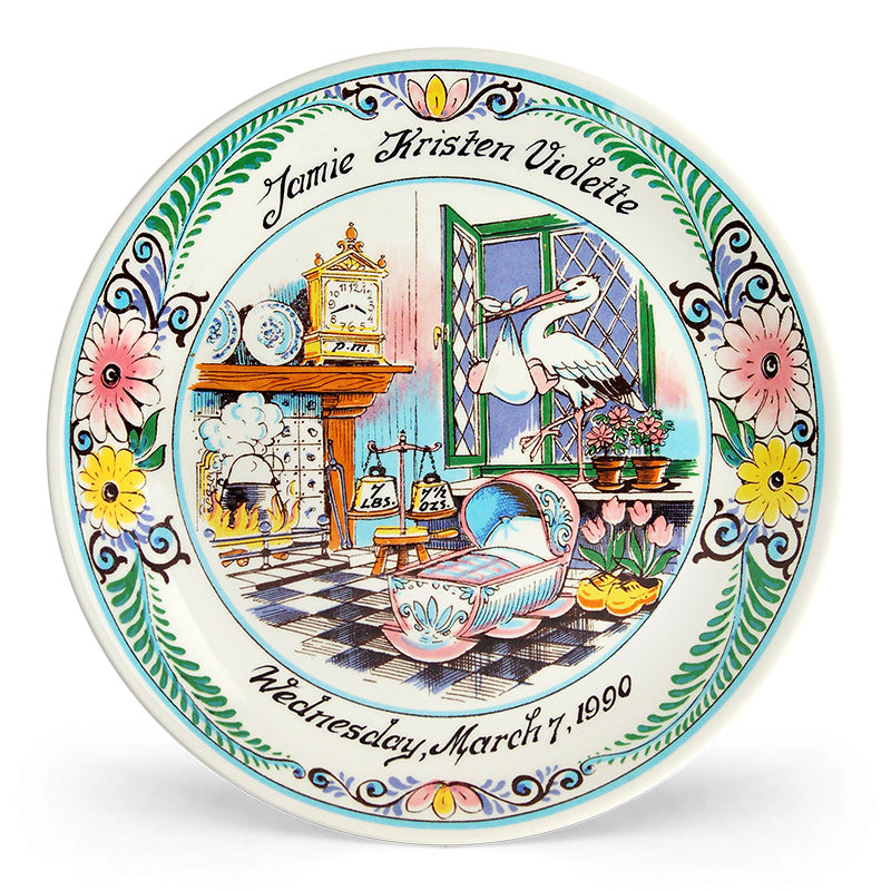 Buy Multicolored Birth Plate | Shop Multicolored Birth Plate